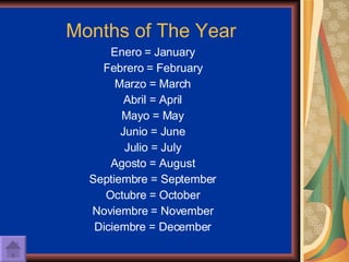 Spanish 1 Final Project | PPT | National & Civic Holidays | Holidays