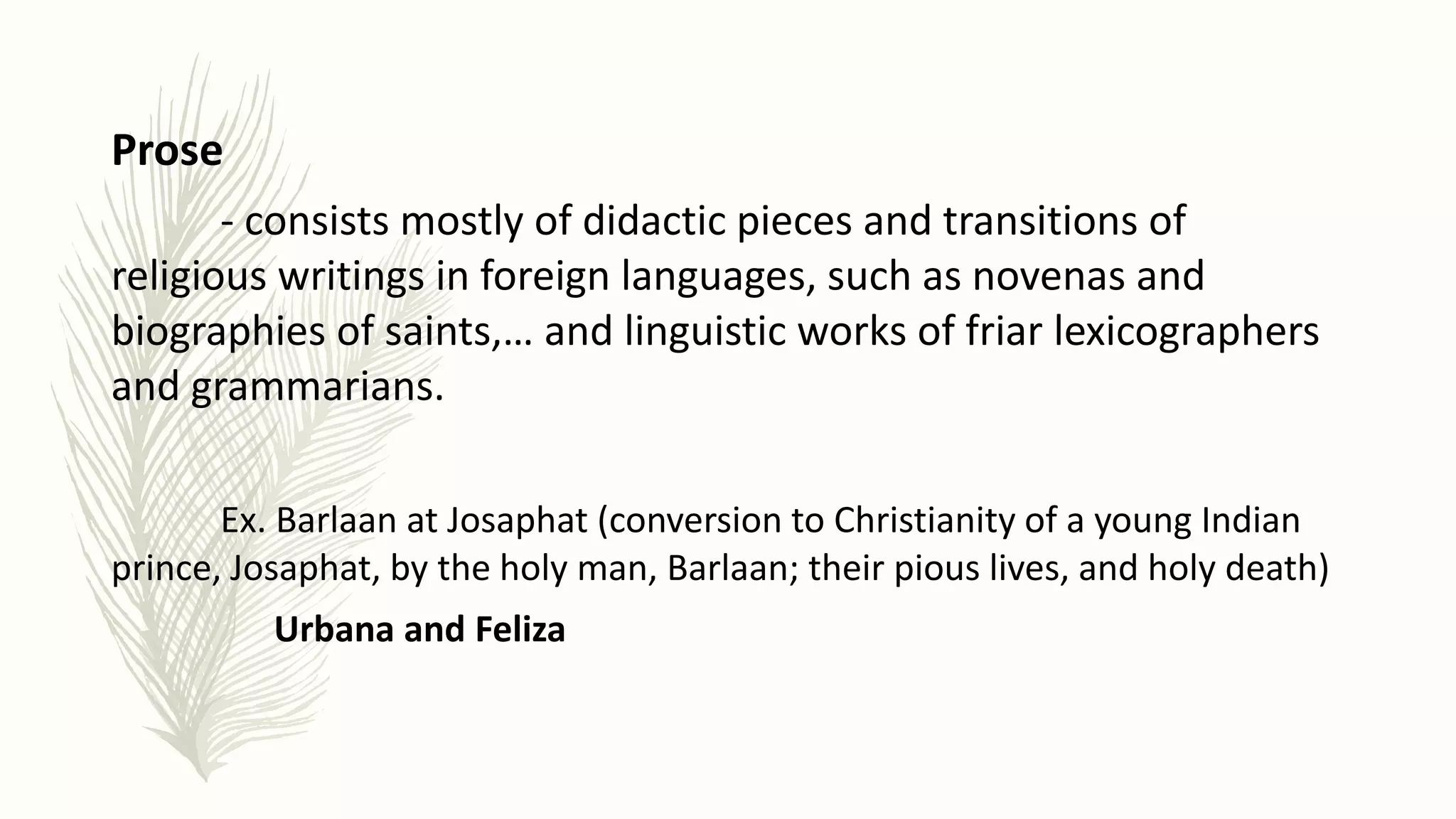 Literature during the Spanish period (1565-1898) | PPTX