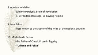 Literature during the Spanish period (1565-1898) | PPTX