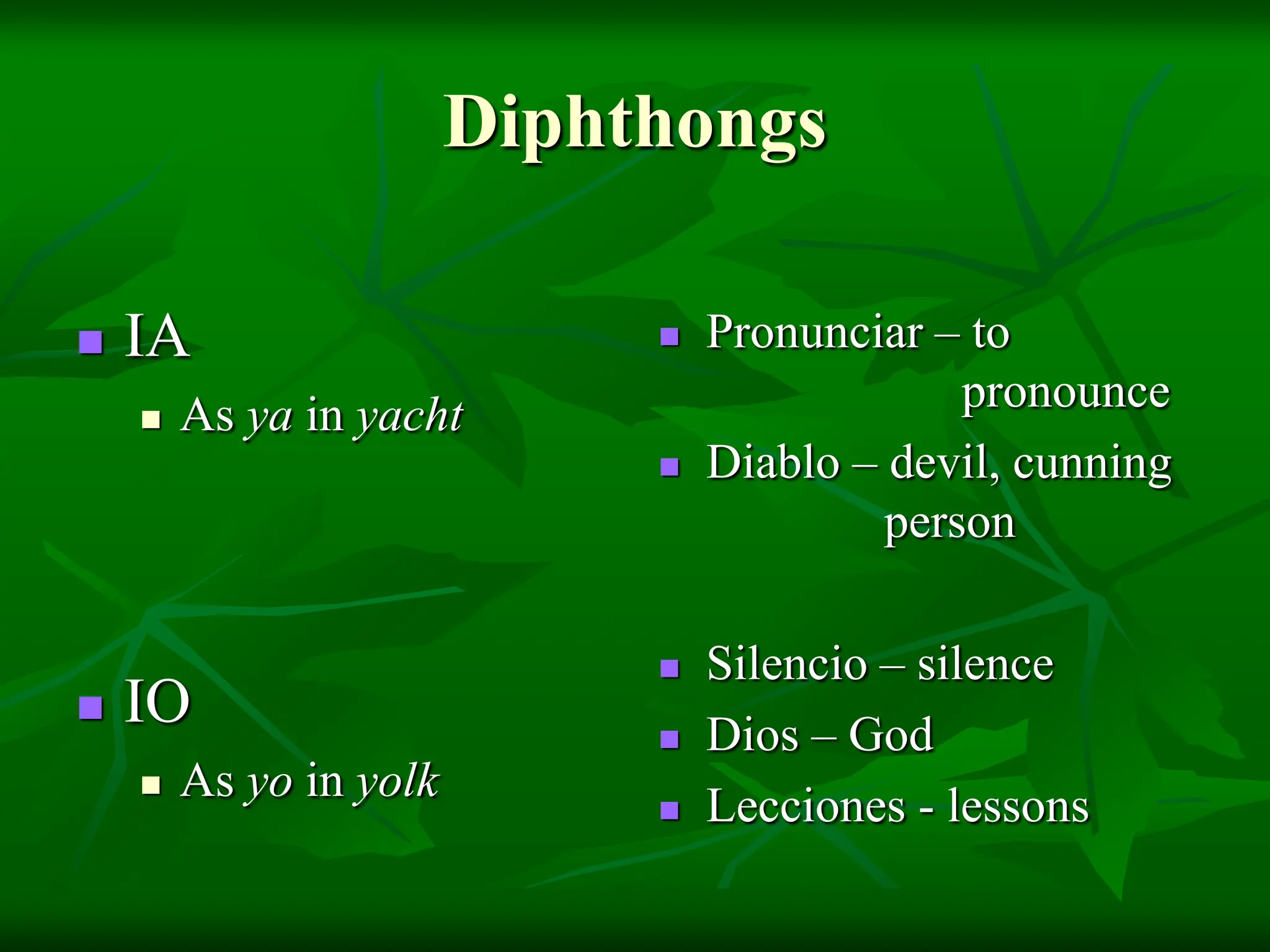 Grammar for Spanish immersion and phrasing | PPT