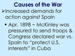 Oct. 23 Notes (Spanish American War) | PPT