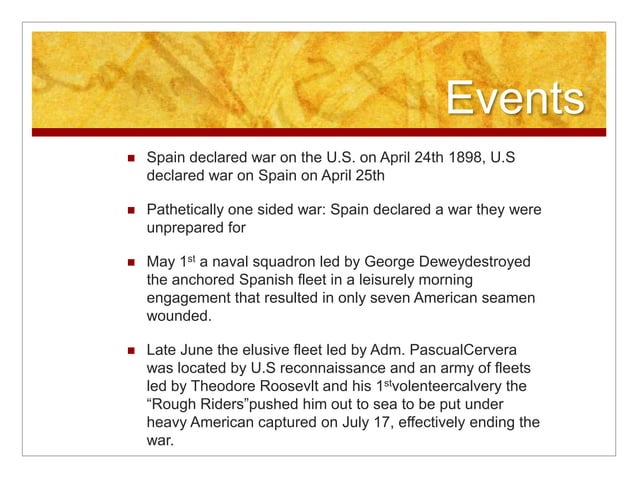 Spanish american war | PPT