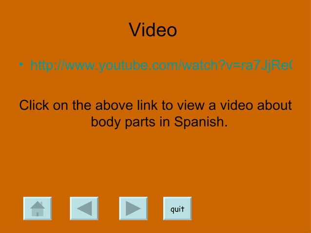 Spanish Body Parts | PPT