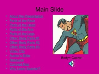 Spanish Body Parts | PPT