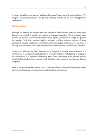 Spanish business culture guide - Learn about Spain | PDF