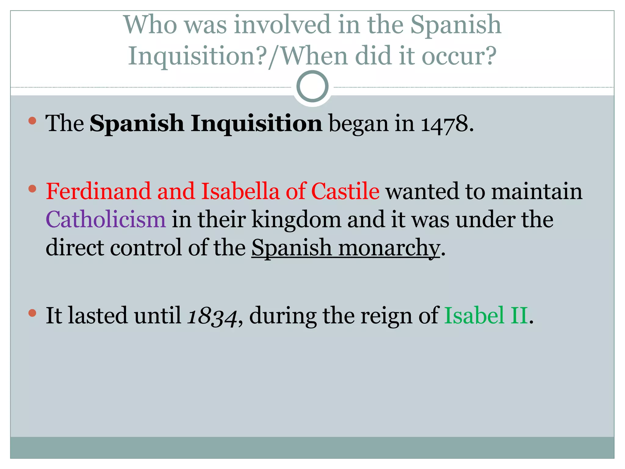 Spanish Inquisition | PPT