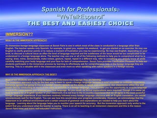 Learn to Speak Spanish...The Immersion way! | PPT