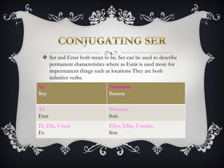 Spanish 1B power point | PPTX