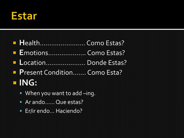 Spanish 2 grammar book | PPTX