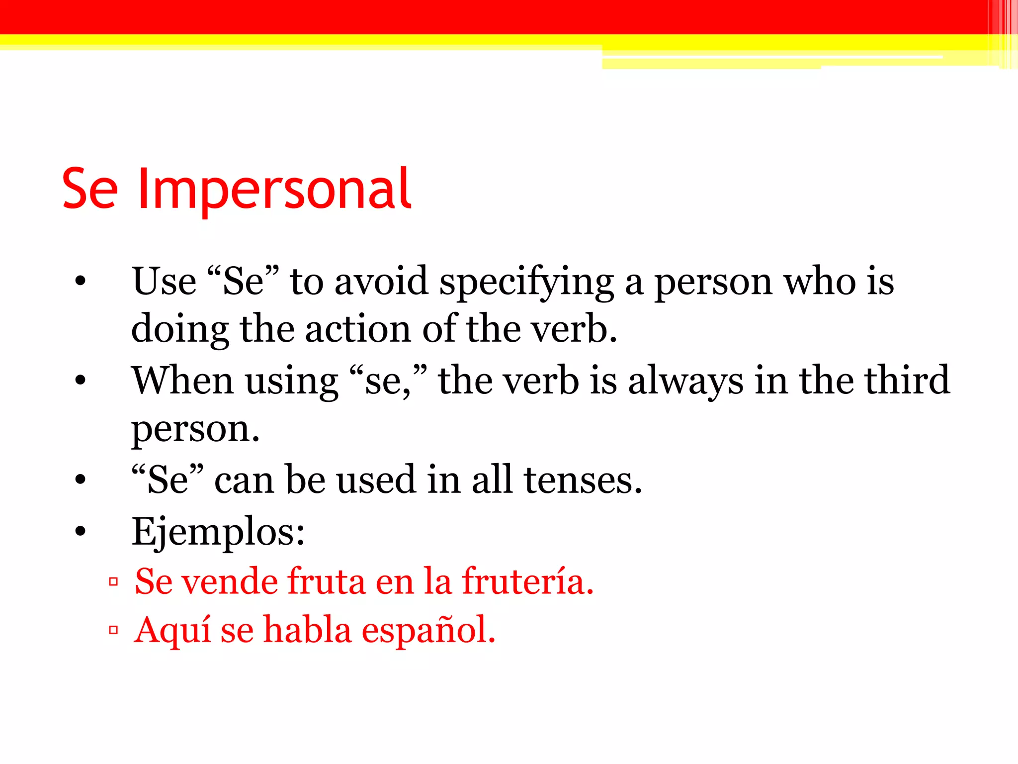 Spanish 2 grammar book—first semester | PPTX