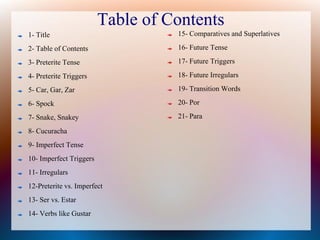 Spanish 3 Grammar Notebook Nicholas | PDF