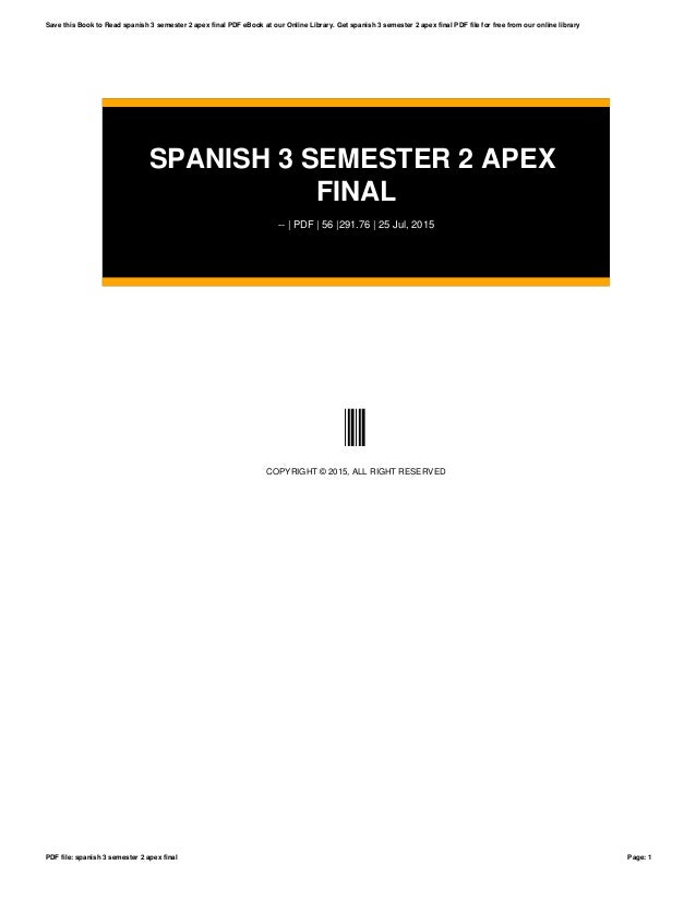 Spanish 3 semester 2 apex final