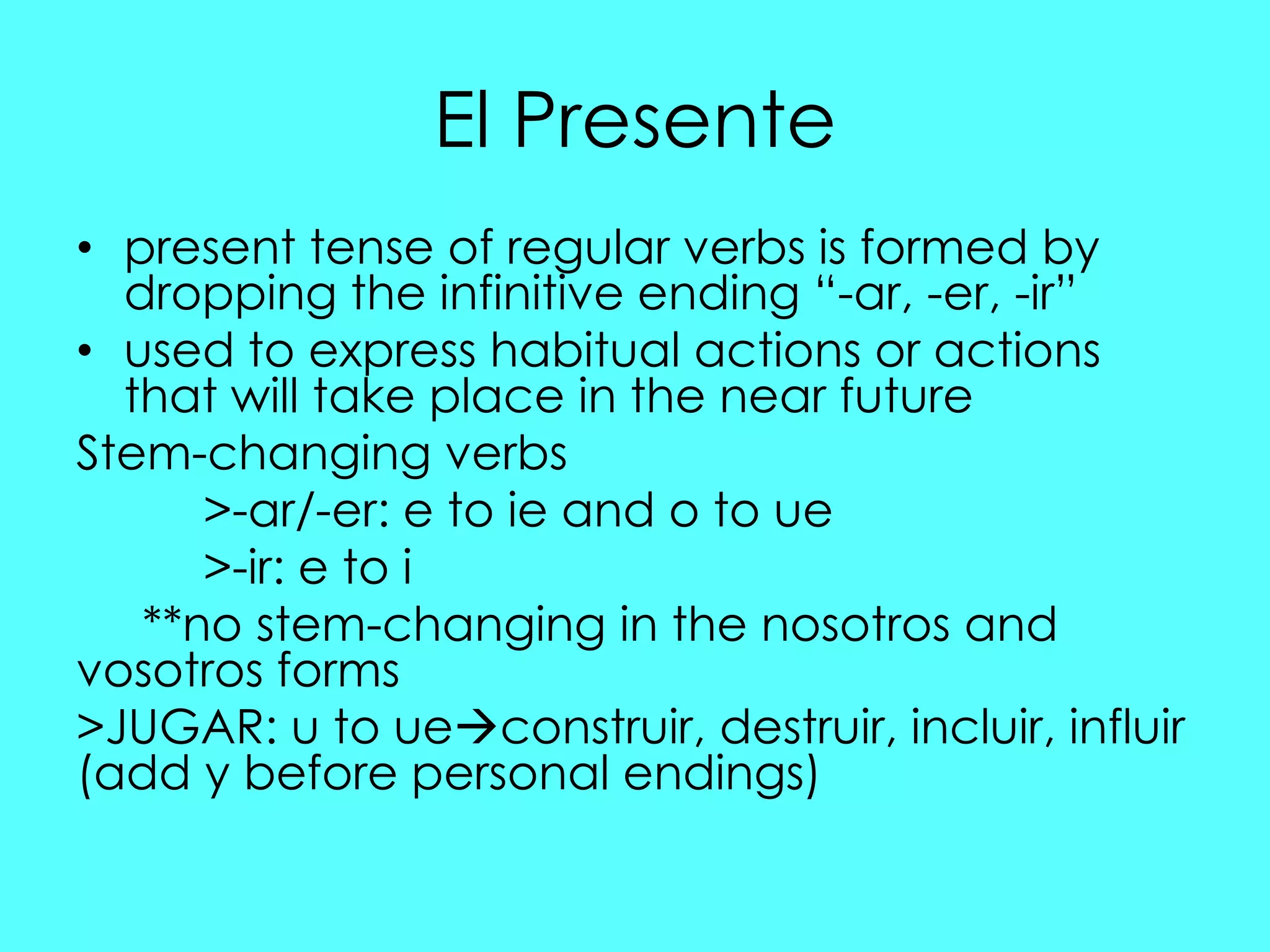 Spanish 4 h grammar book | PPTX