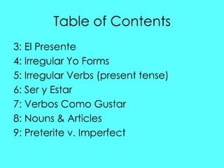 Spanish 4 h grammar book | PPT