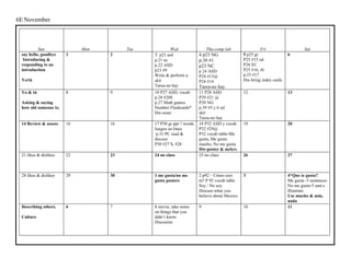 Spanish6e calendar11 12 | PPT