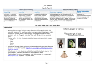 Spanish 7-10 elaborations levels 7-8 and 9-10 | PDF