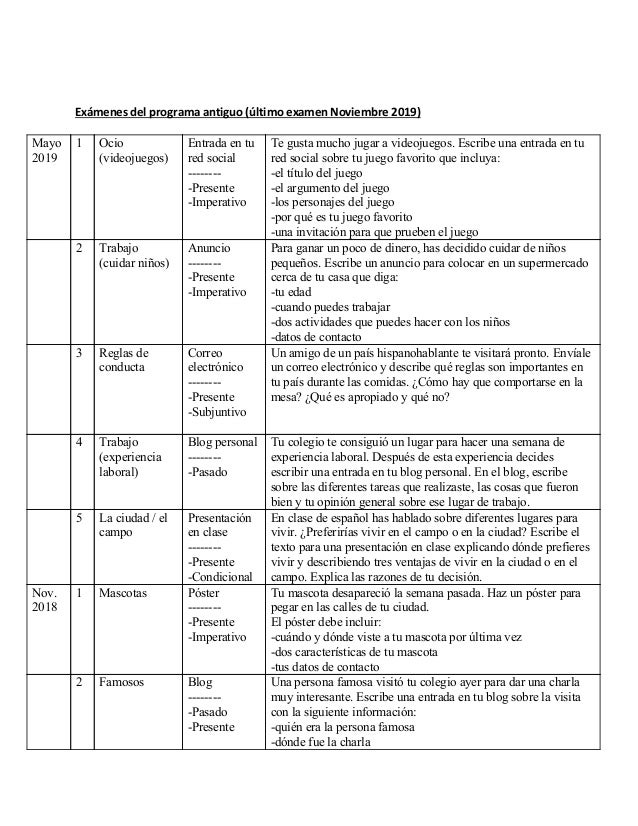 Spanish Ab Initio Tipos De Texto Prueba 2docx