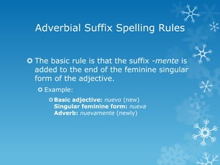 Spanish Adverbial Suffix | PPTX