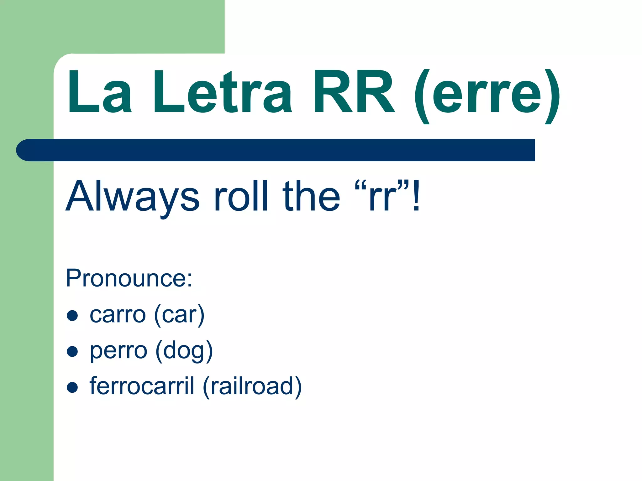 Spanish alphabet pronunciation | PPT