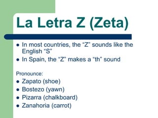 Spanish alphabet pronunciation | PPTX