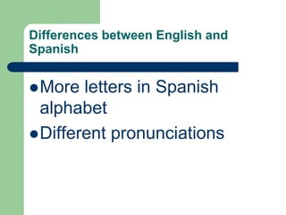 Spanish alphabet pronunciation | PPTX