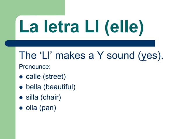 Spanish alphabet pronunciation | PPTX