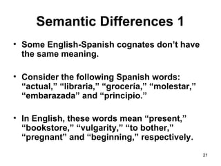 Spanish-American Contrastive Analysis | PPT