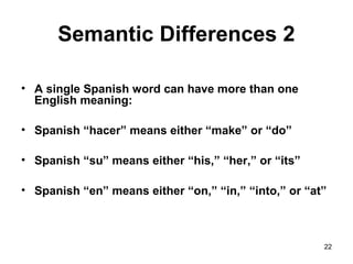 Spanish-American Contrastive Analysis | PPT