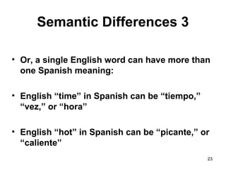 Spanish-American Contrastive Analysis | PPT