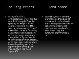 Spanish and English Language Comparison | PPT