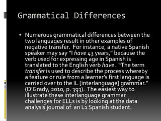 Spanish and English Language Comparison | PPTX