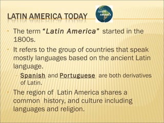 Spanish and Portuguese Influence on Latin America powerpoint | PPT