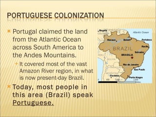 Spanish and Portuguese Influence on Latin America powerpoint | PPT ...