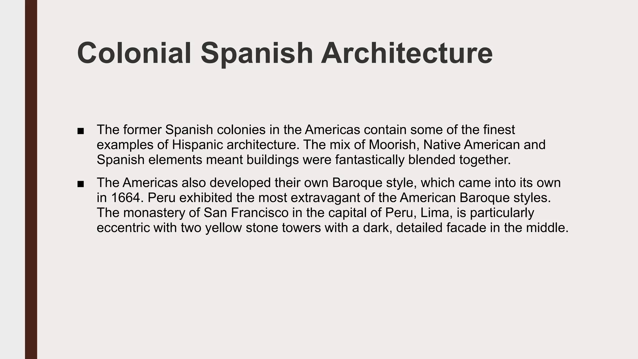 Spanish architecture overview | PPTX