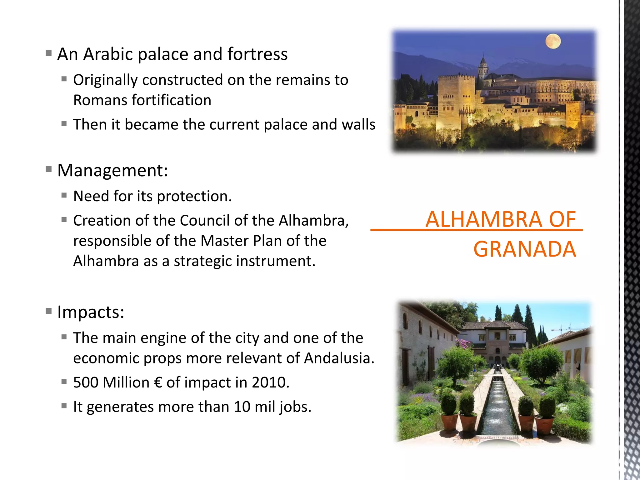 Spanish built attractions | PPT