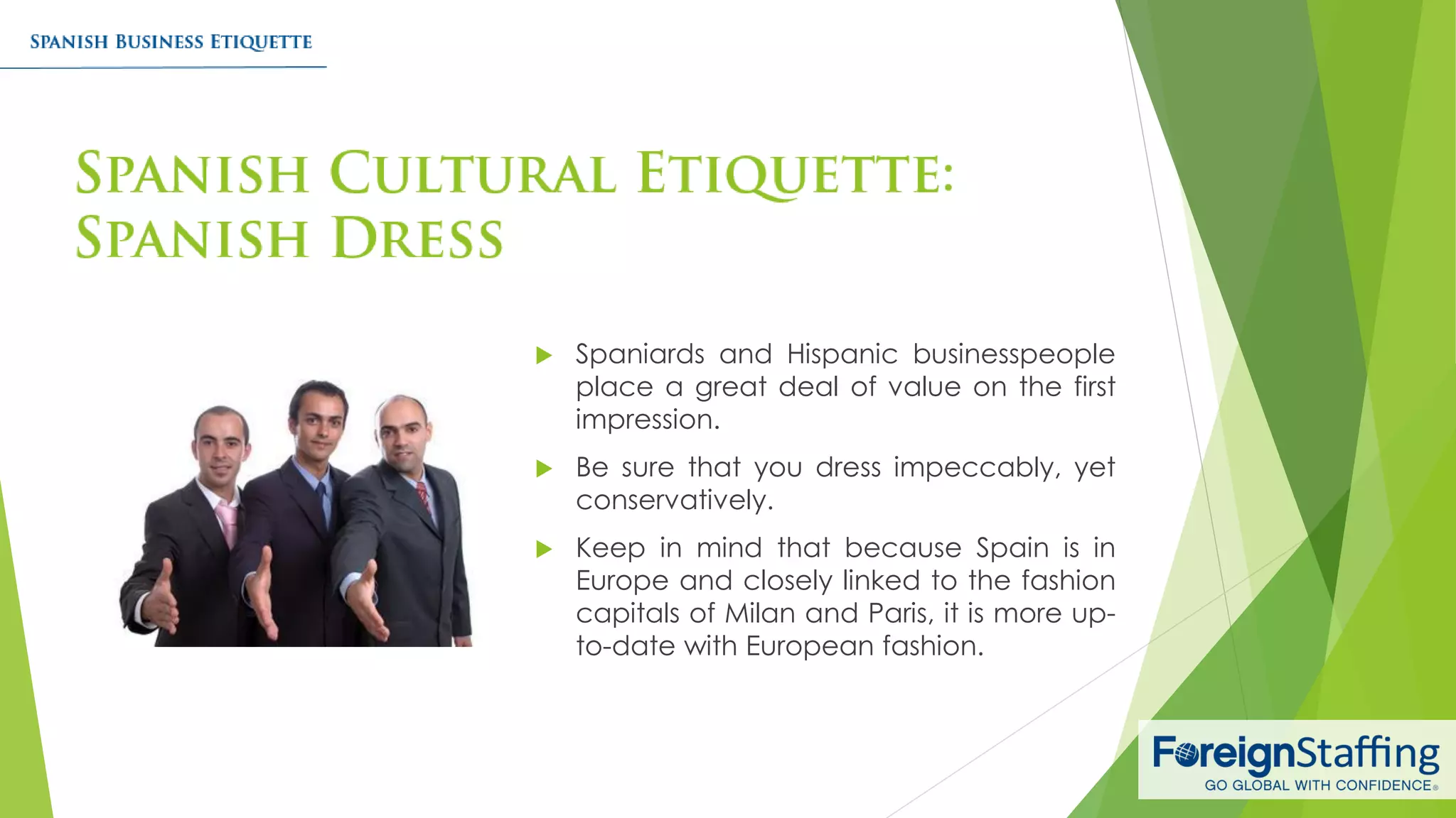 Spanish Business Etiquette | PPT