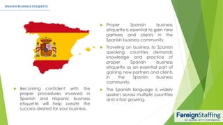Spanish Business Etiquette | PPT