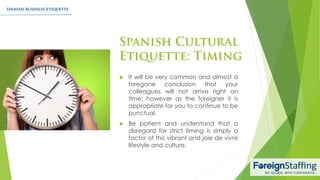 Spanish Business Etiquette | PPT