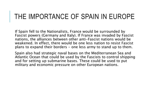 PowerPoint presentation about the spanish civil war | PPTX | Political ...