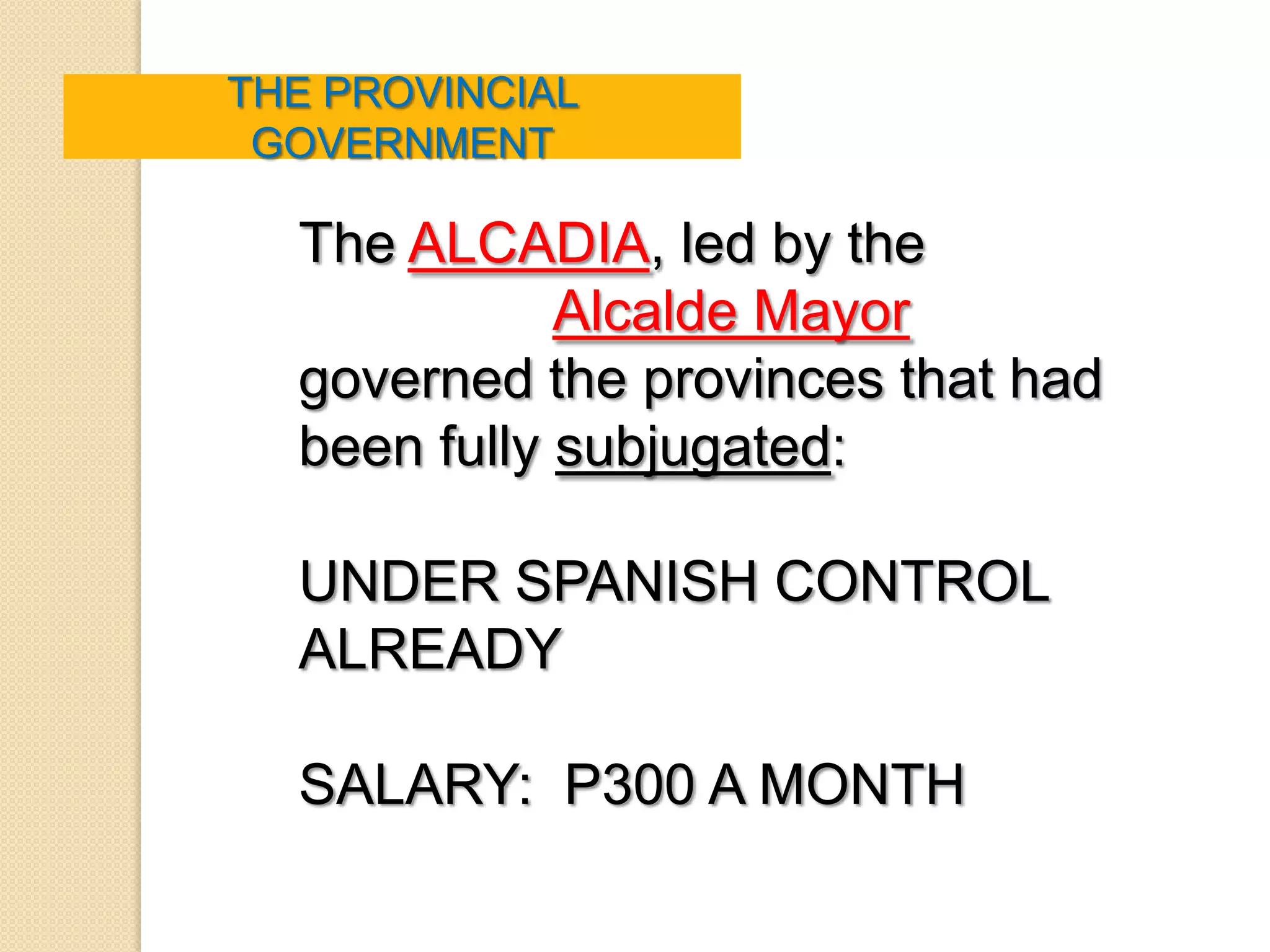 Spanish Colonial Government | PPTX