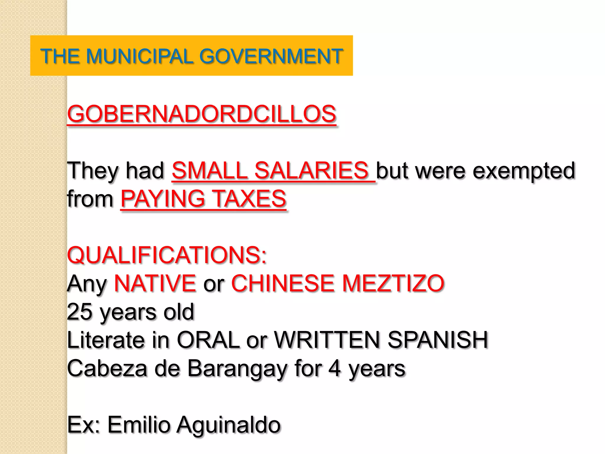 Spanish Colonial Government | PPTX