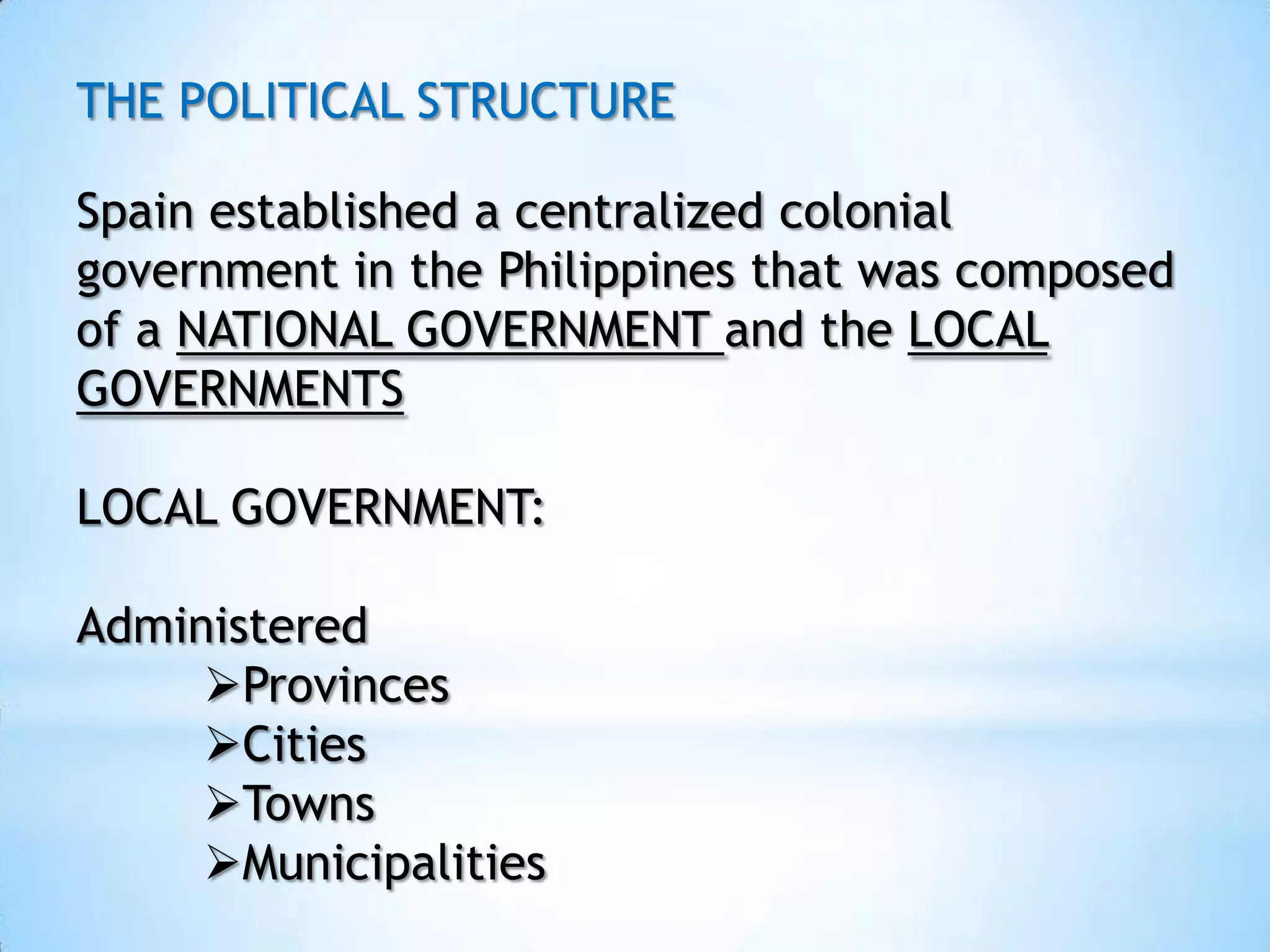 Spanish colonial government part i | PPTX
