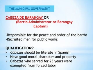 Spanish colonial government part ii | PPTX
