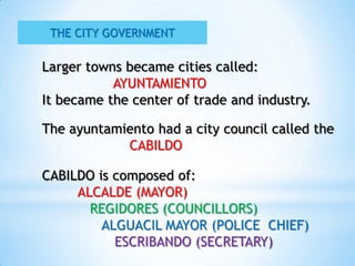 Spanish colonial government part ii | PPTX