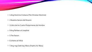 Spanish Colonial text and PreColonial text | PPTX