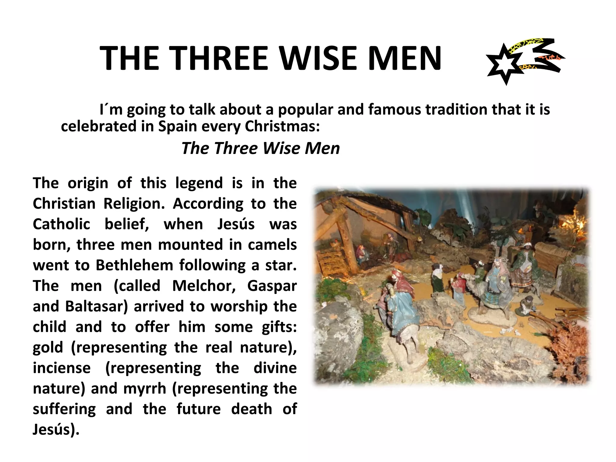 Spanish comenius presentation, the three wise men | PPT
