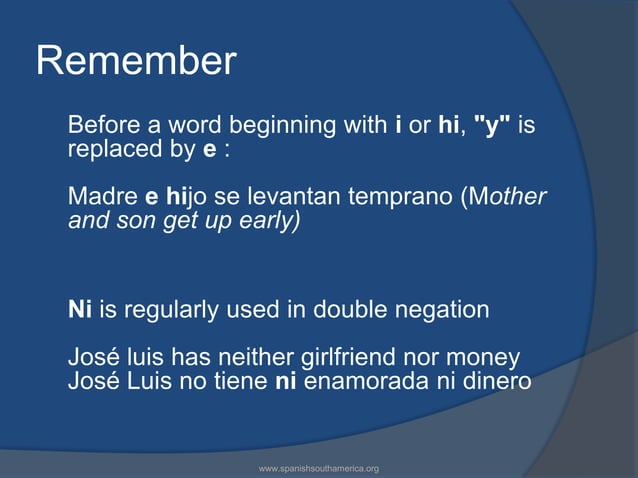 Most Common Spanish conjunctions | PPTX