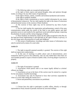 Spanish constitution in english | PDF