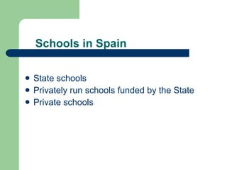 Spanish Education System | PPS
