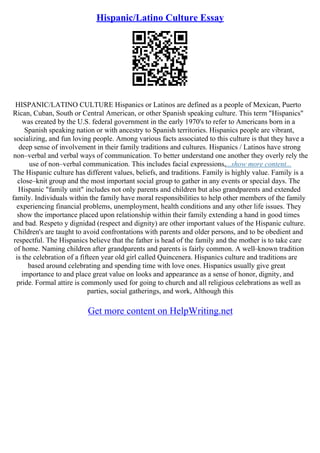 Spanish Essays About Family | PDF | Parenting Children Aged 4-11 ...